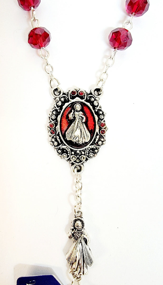 Divine Mercy Red Rosary – San Juan Basilica Giftshop